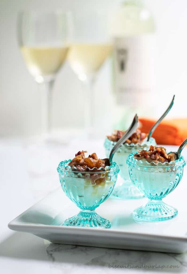 Southern Appetizers with Barbecue and Cheese Grits