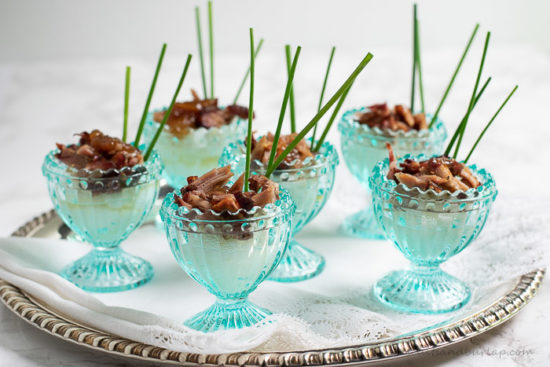 Southern Appetizers with Barbecue and Cheese Grits