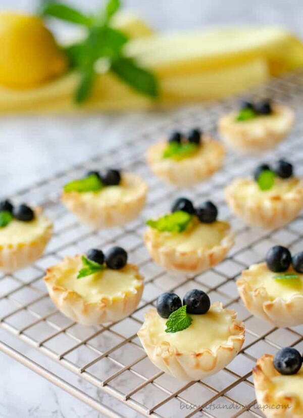 Mini Lemon Tarts with a Cheesecake Layer