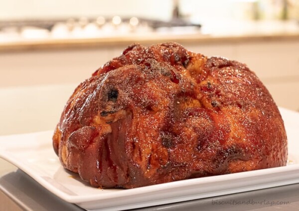 Smoked Ham on Big Green Egg