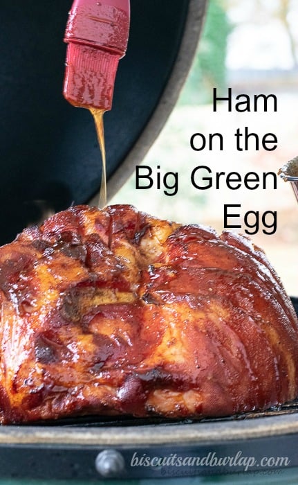 Smoked Ham on Big Green Egg