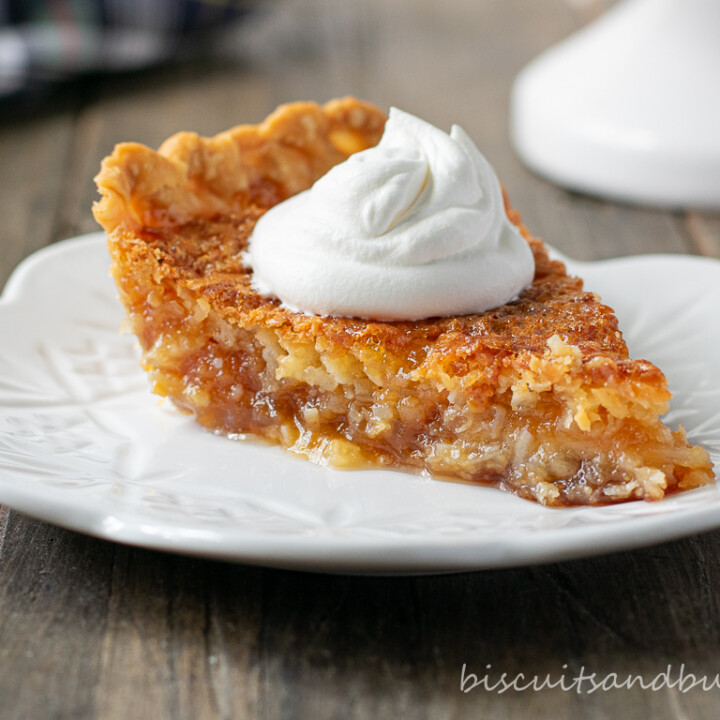 Coconut Pie Recipe with Crispy Top - Biscuits & Burlap