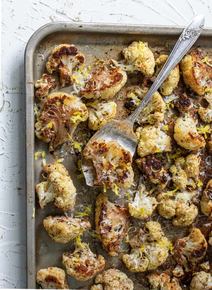 Garlic Parmesan Roasted Cauliflower