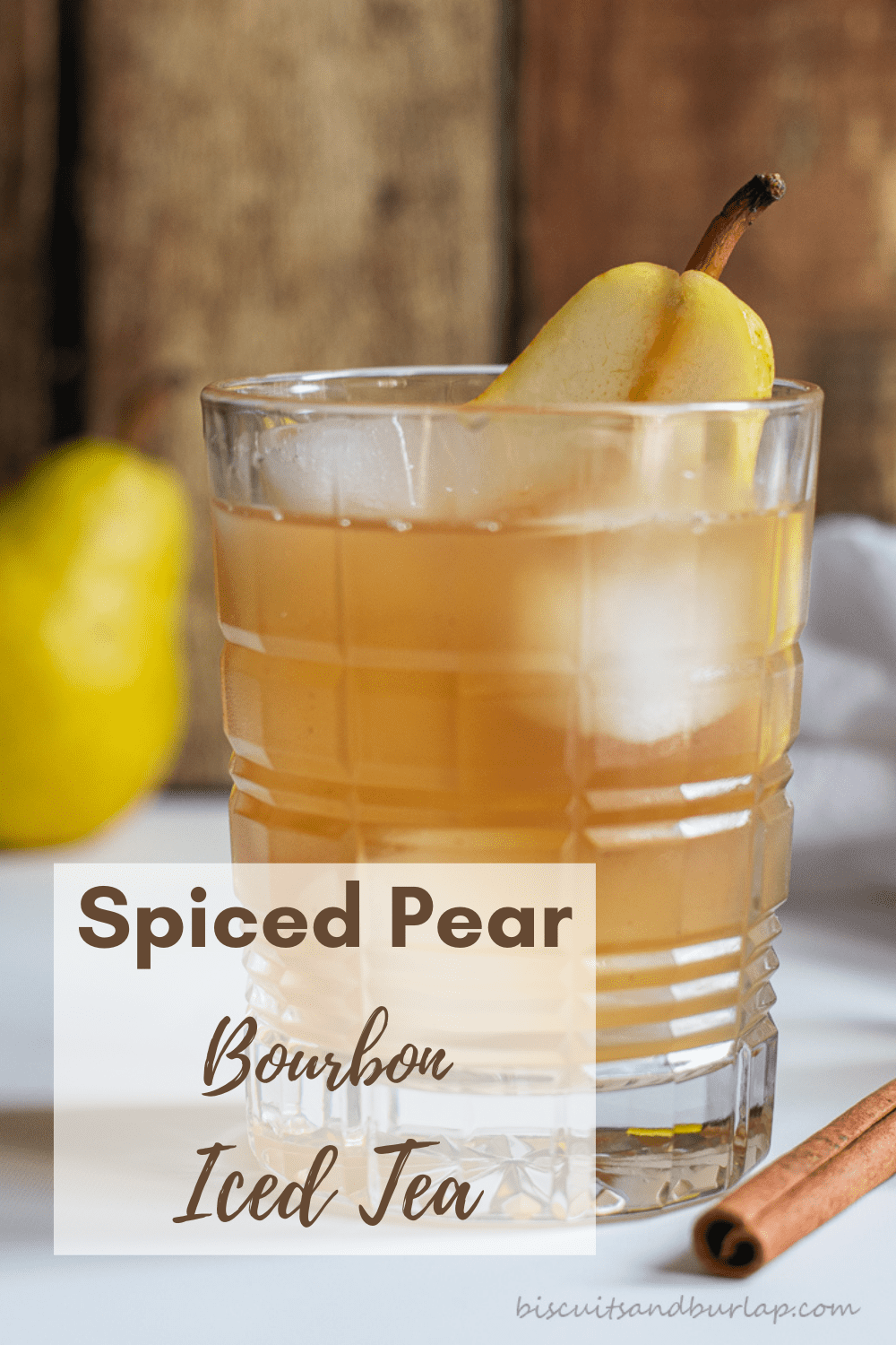 Spiced Pear Bourbon Iced Tea: A Fall Cocktail