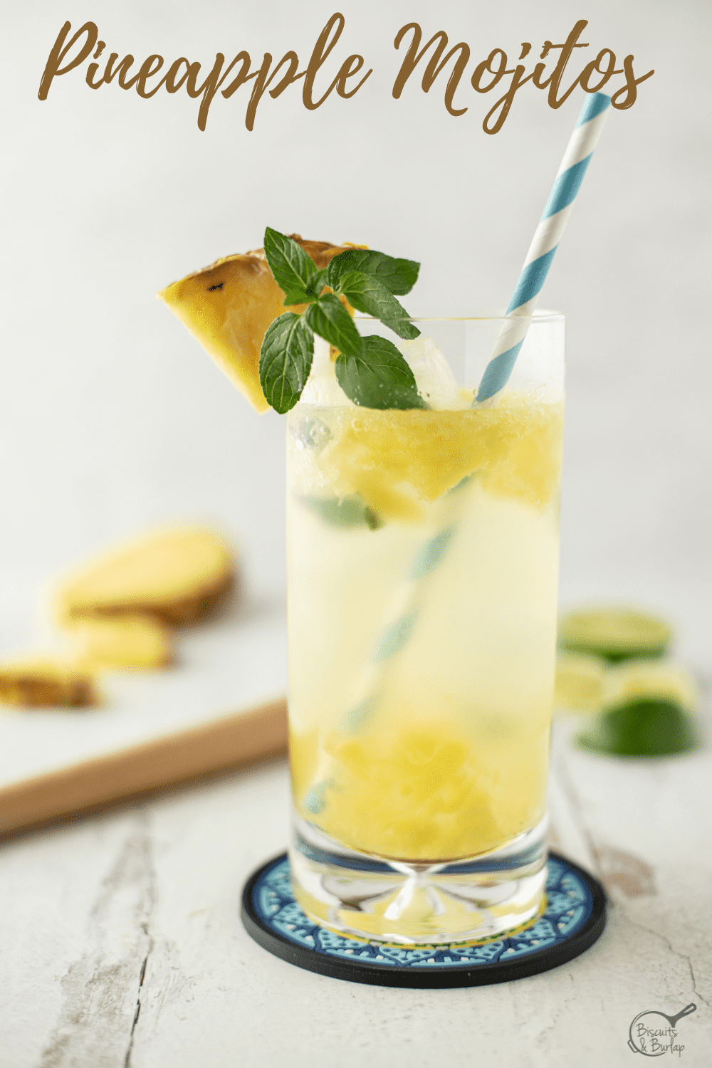 Fresh Pineapple Mojitos