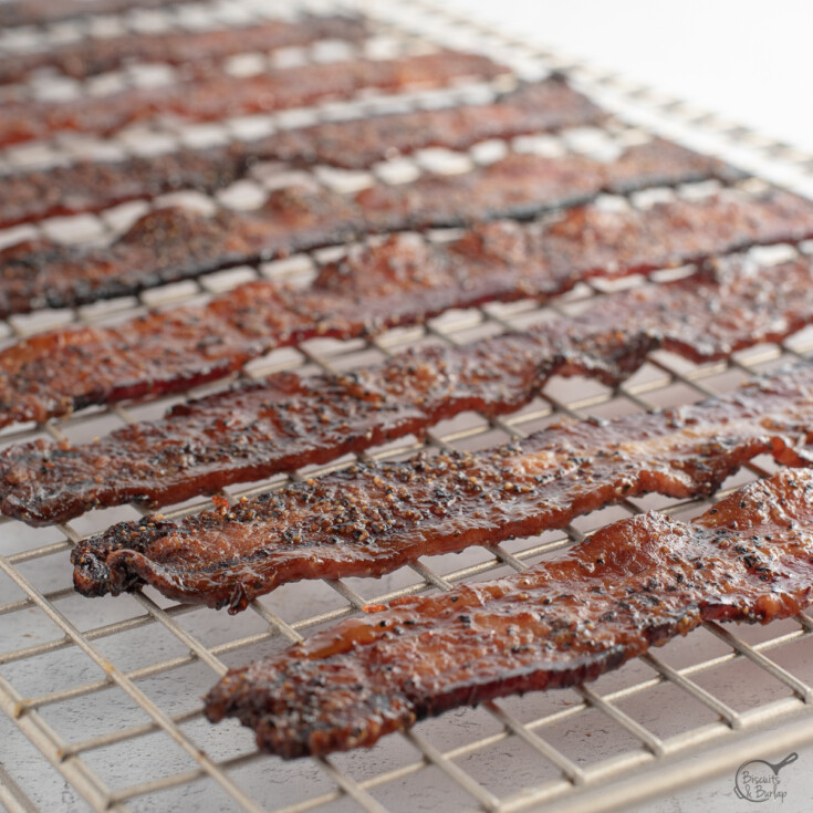 Peppered Bacon (Glazed and Oven Baked)